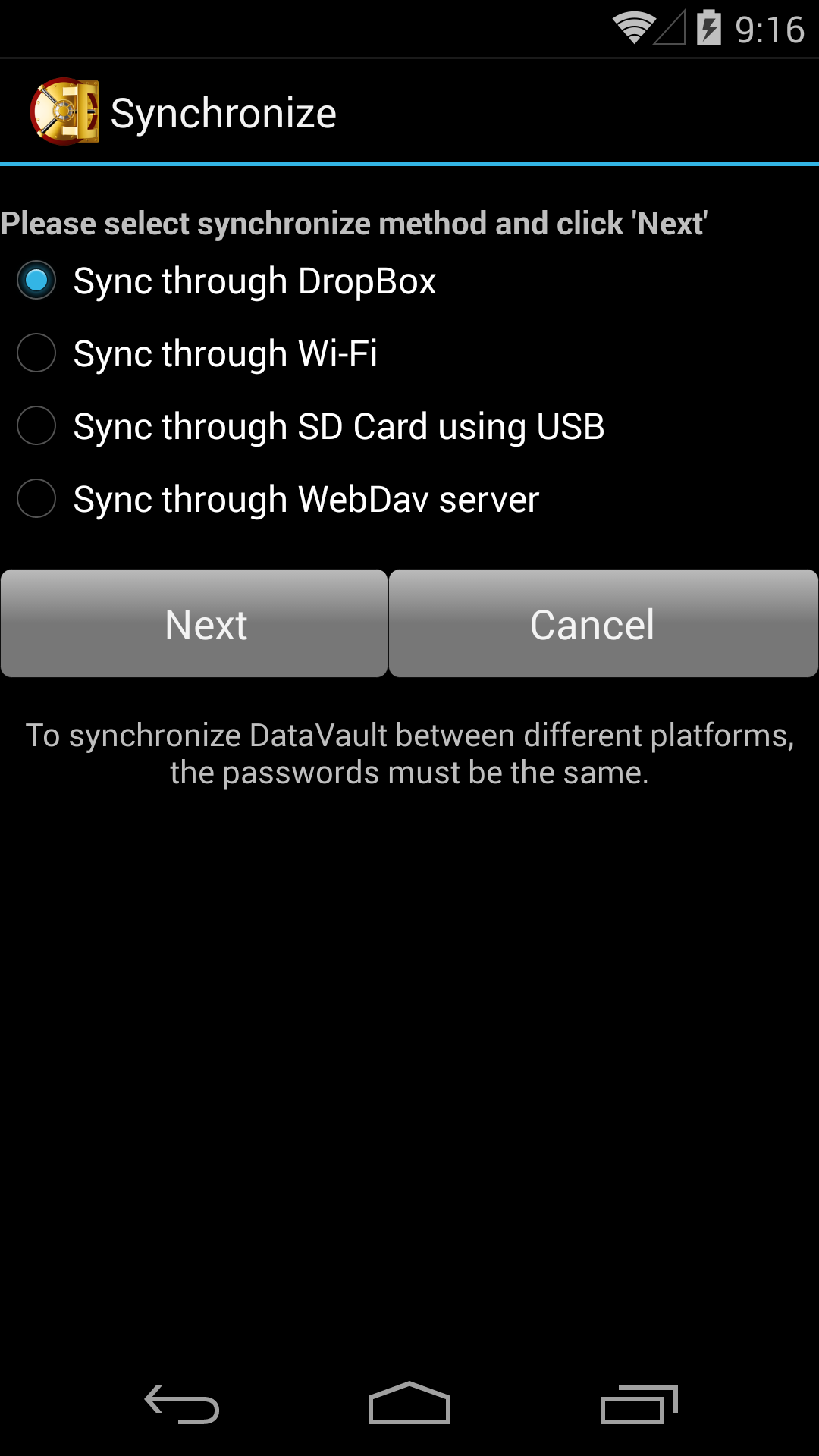 User Guide - DataVault Password Manager for Android